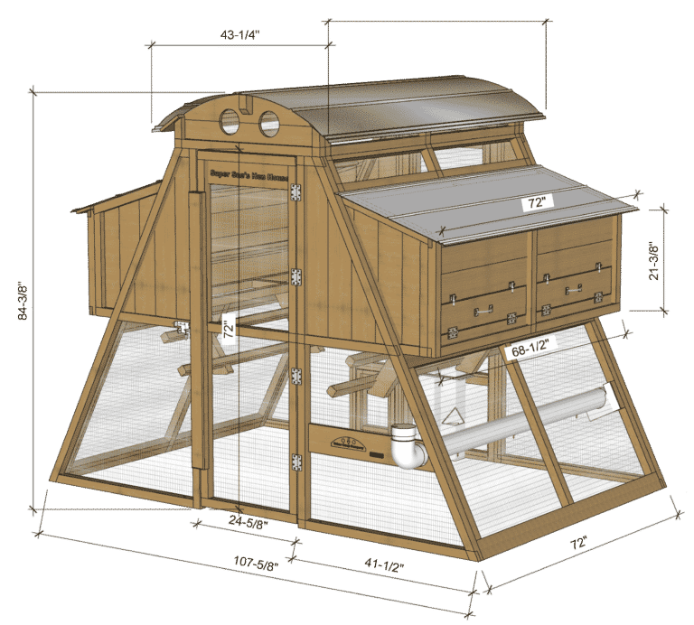 Round-Top Chicken Loft - Large Walk-in - Roost & Root