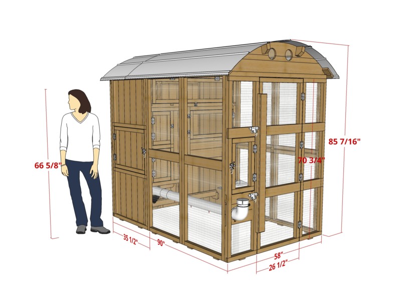 XL Stand-Up Round-Top Chicken Coop | Backyard Hen House | Roost & Root